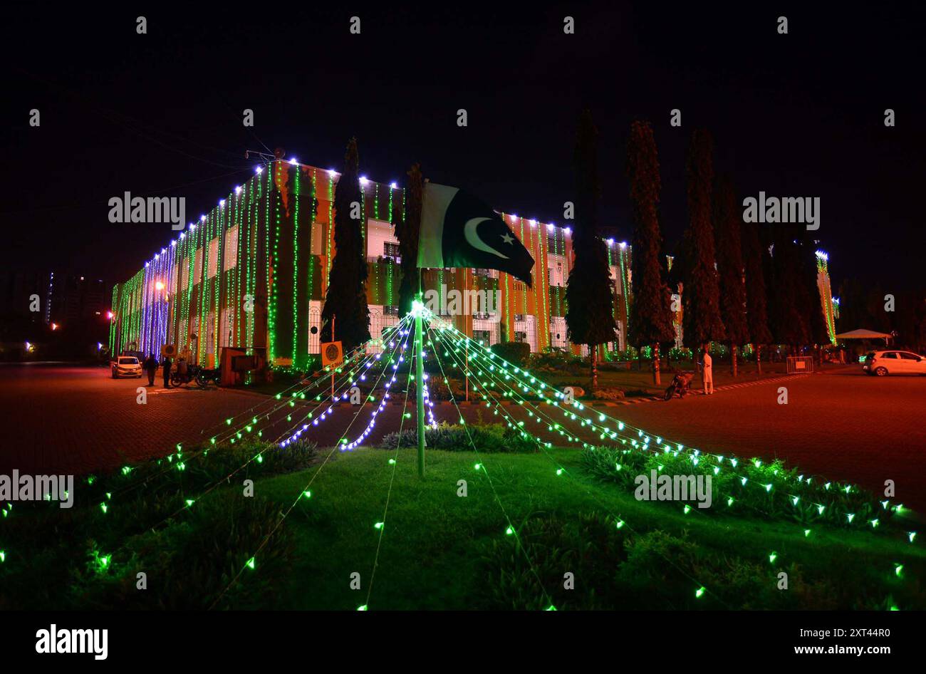 A beautiful illuminated view of Sindh Assembly building in connection ...