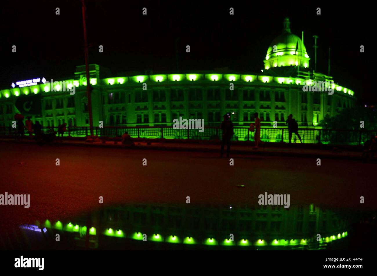 A beautiful illuminated view of Karachi Port Trust (KPT) building in ...