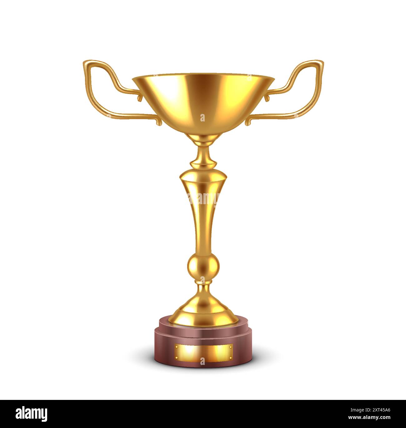Shimmering golden cup realistic vector illustration. Traditional bowl ...