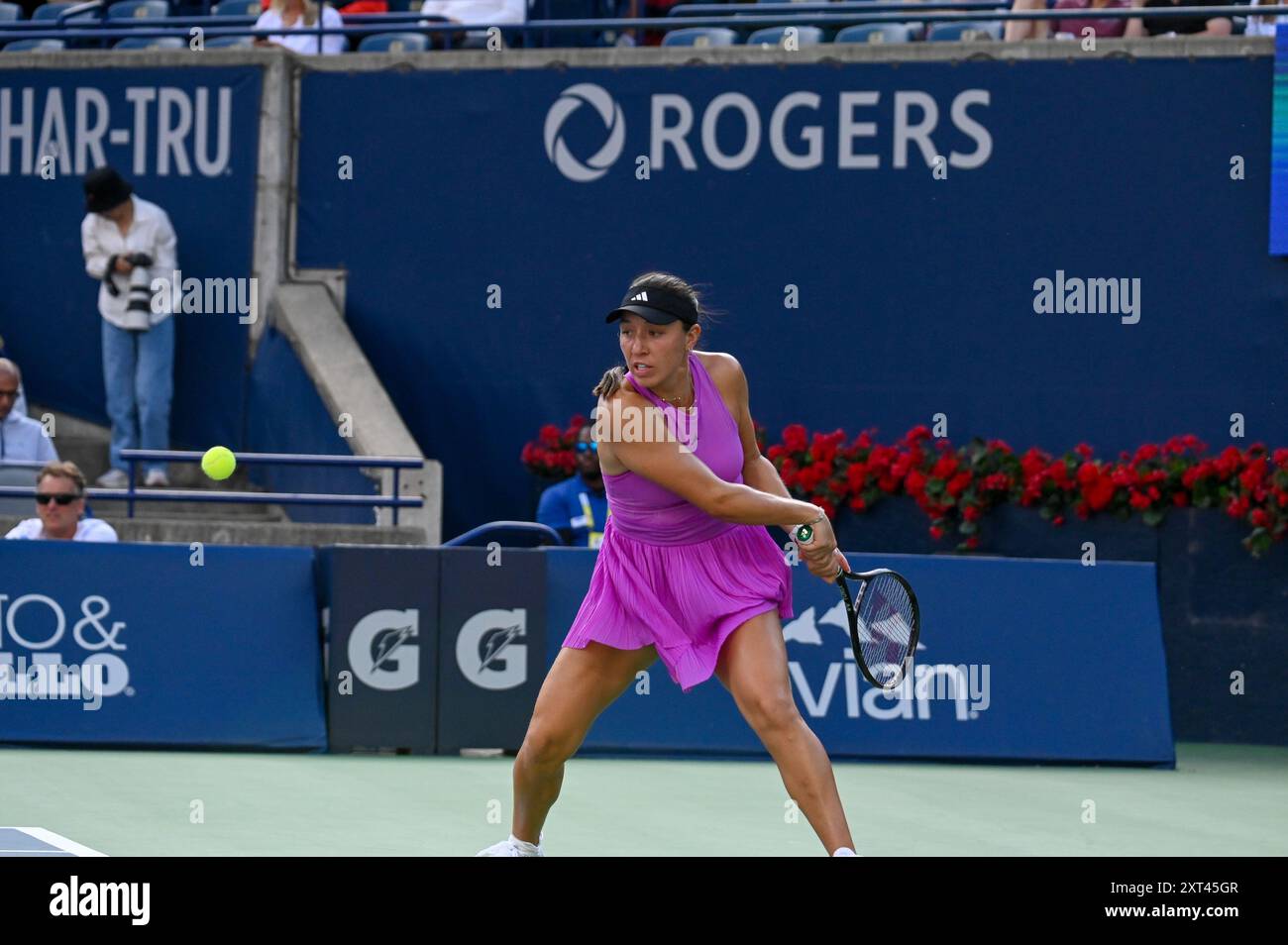 Toronto, Canada. 12th Aug, 2024. American tennis player Jessica Pegula ...