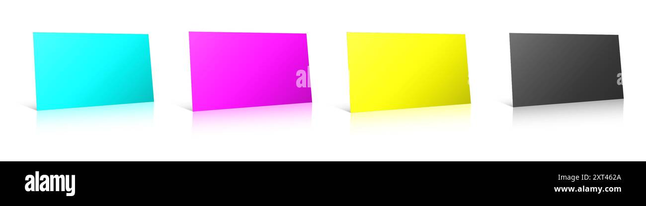 Three Business Cards template CMYK for presentation layouts and design ...