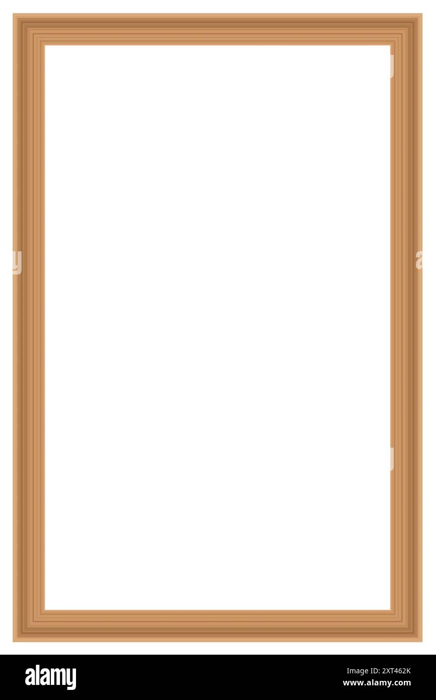 Vertical frame for photo and design with aspect ratio 2 to 3 on a white ...