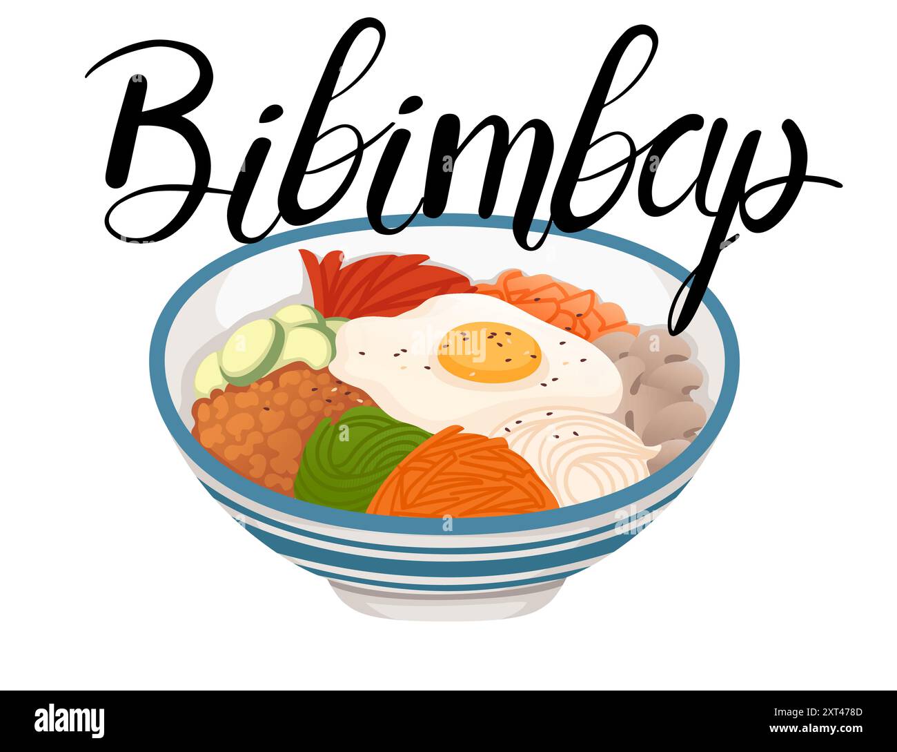 Korean dish bibimbap icon Cut Out Stock Images & Pictures - Alamy