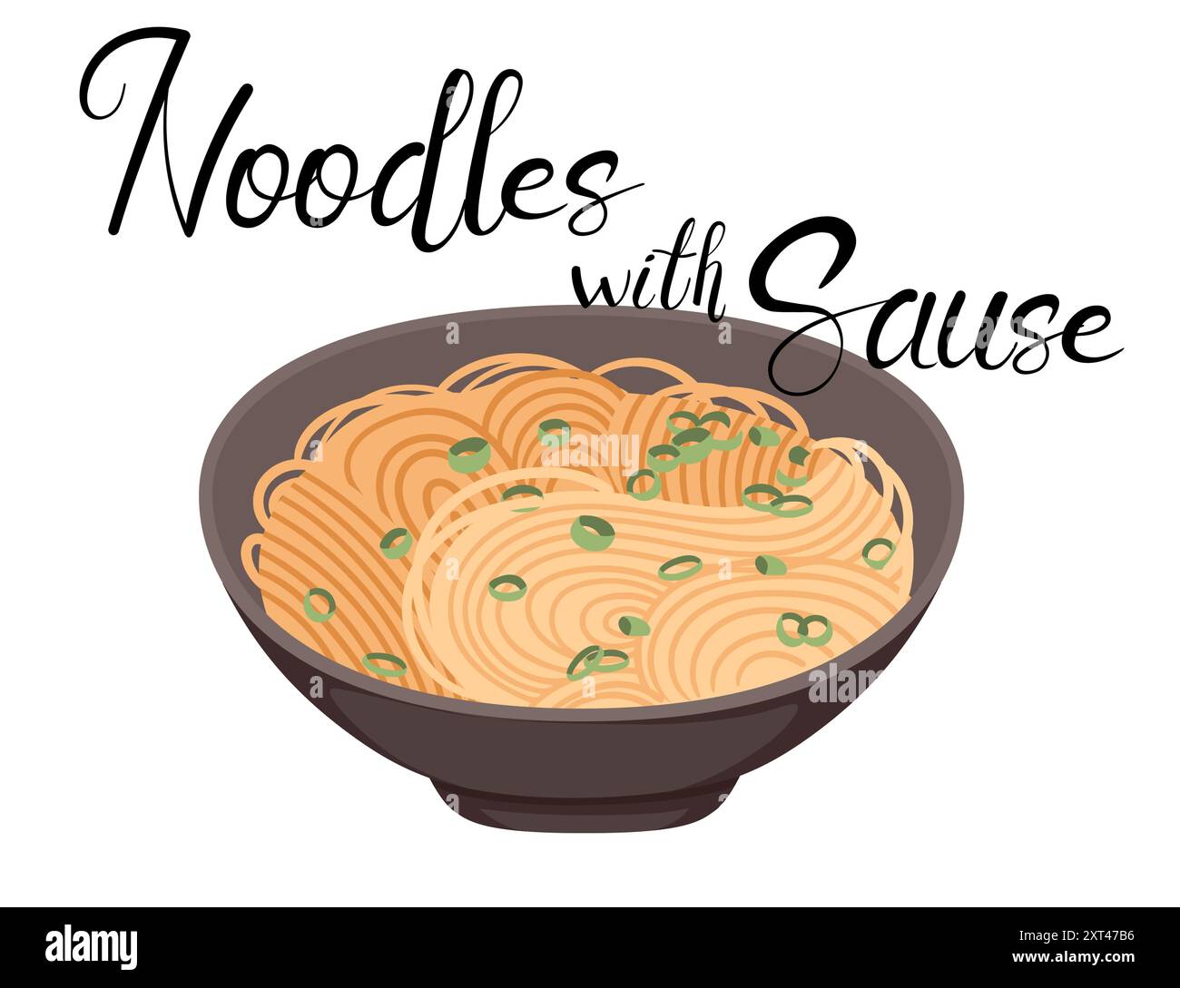 Asian udon noodles sauce Stock Vector Images - Alamy