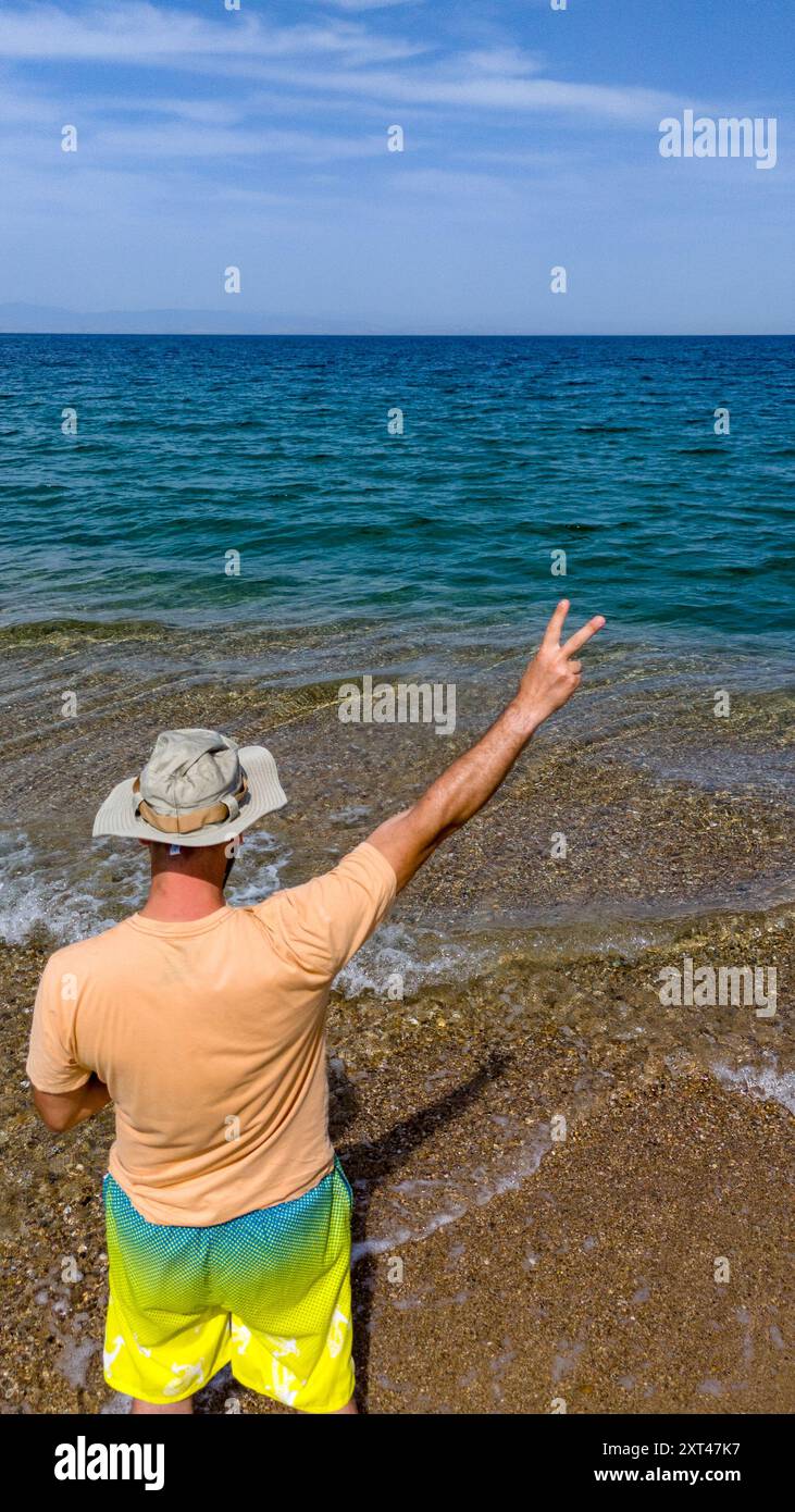 Epanomi cape and foreigner Stock Photo - Alamy