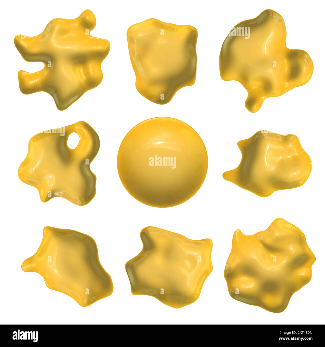 Abstract shaped plastic blot with eyes on white background. Texture for ...