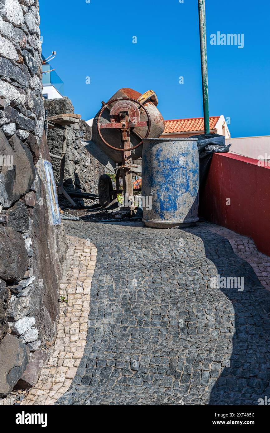The wavy stairs of Jardim do Mar on the island of Madeira, Portugal ...