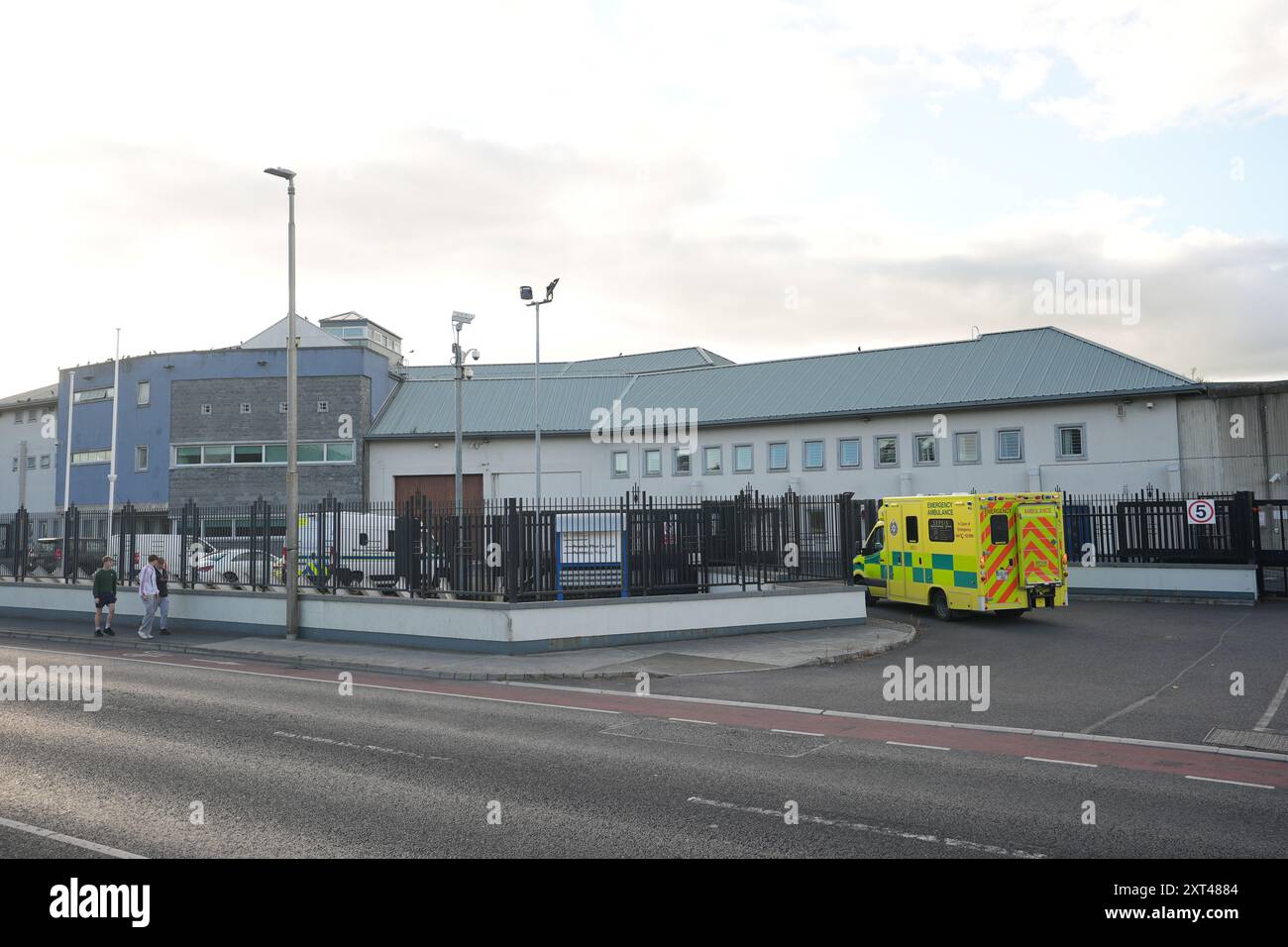 An ambulance arriving at Portlaoise Prison in County Laois, as ten prisoners from the jail are ...