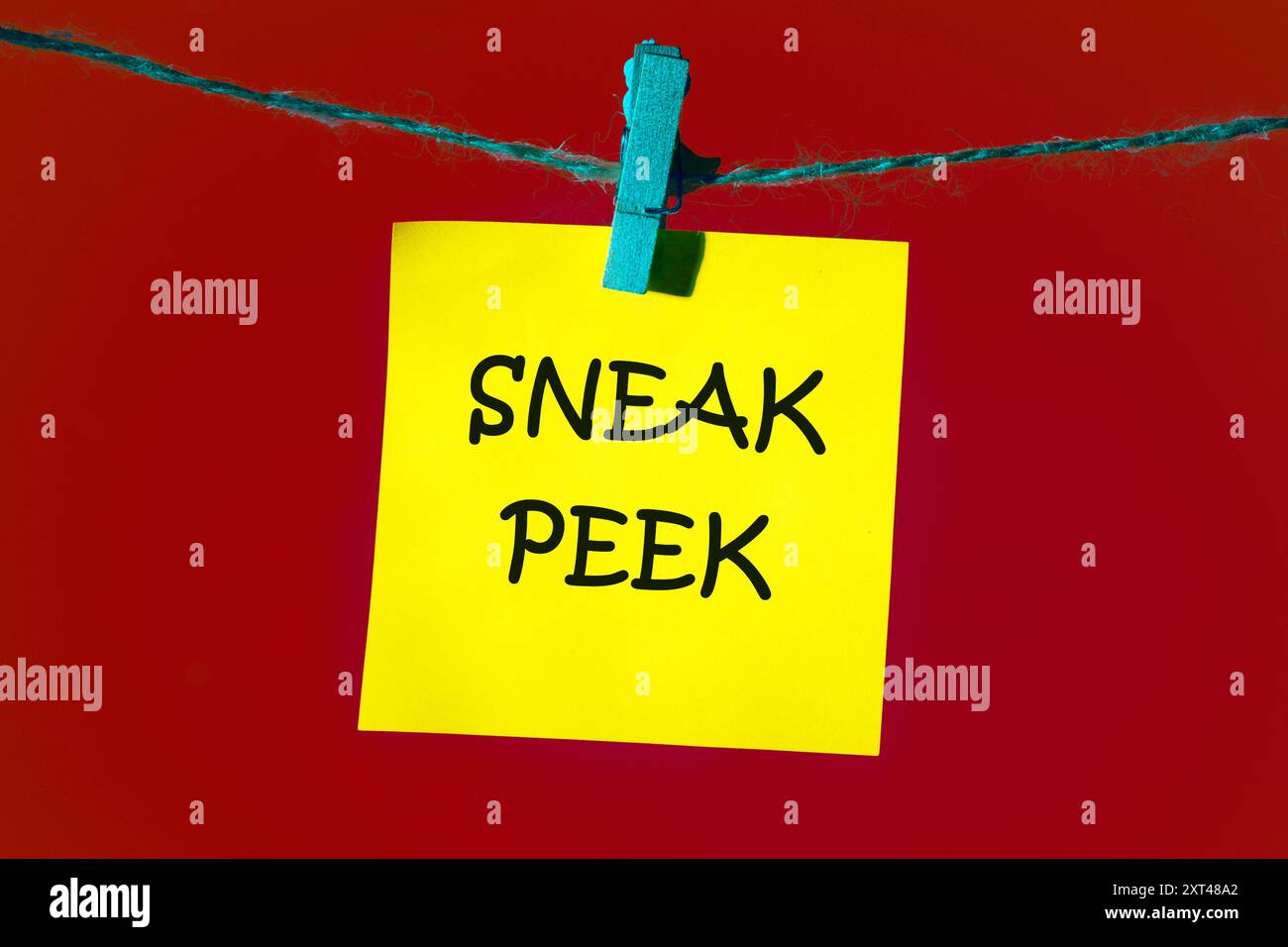 Conceptual sneak peek symbol. Copy space. SNEAK PEEK words written on a ...