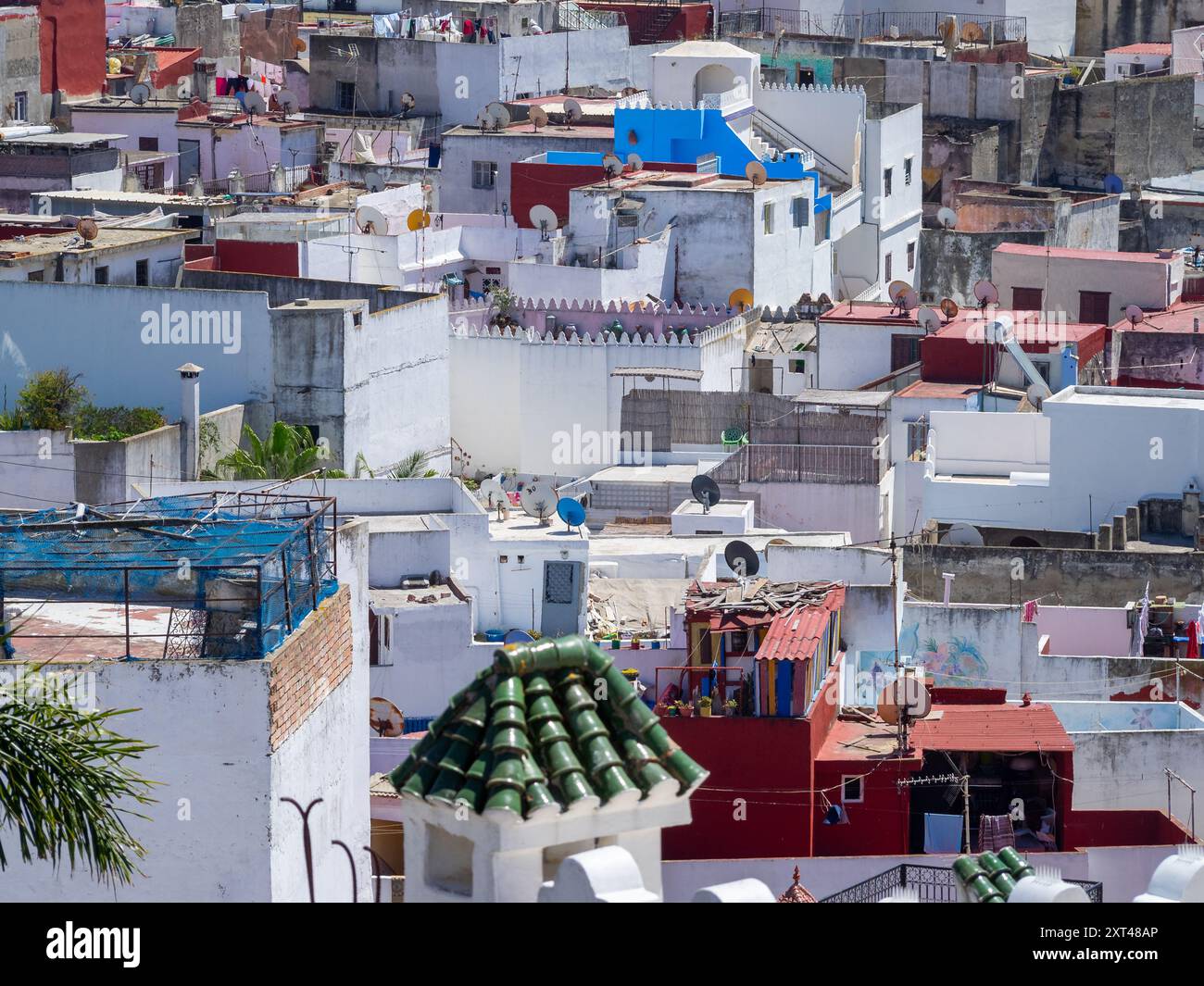 Tangier medina terraces Stock Photo - Alamy