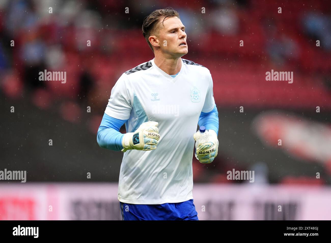 Coventry City goalkeeper Ben Wilson warming up prior to kick-off before ...