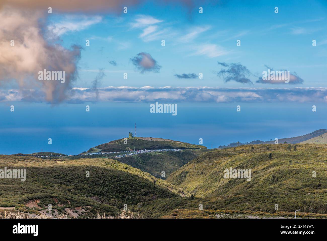 Landscape around the Barragem do Pico da Urze reservoir on the island ...