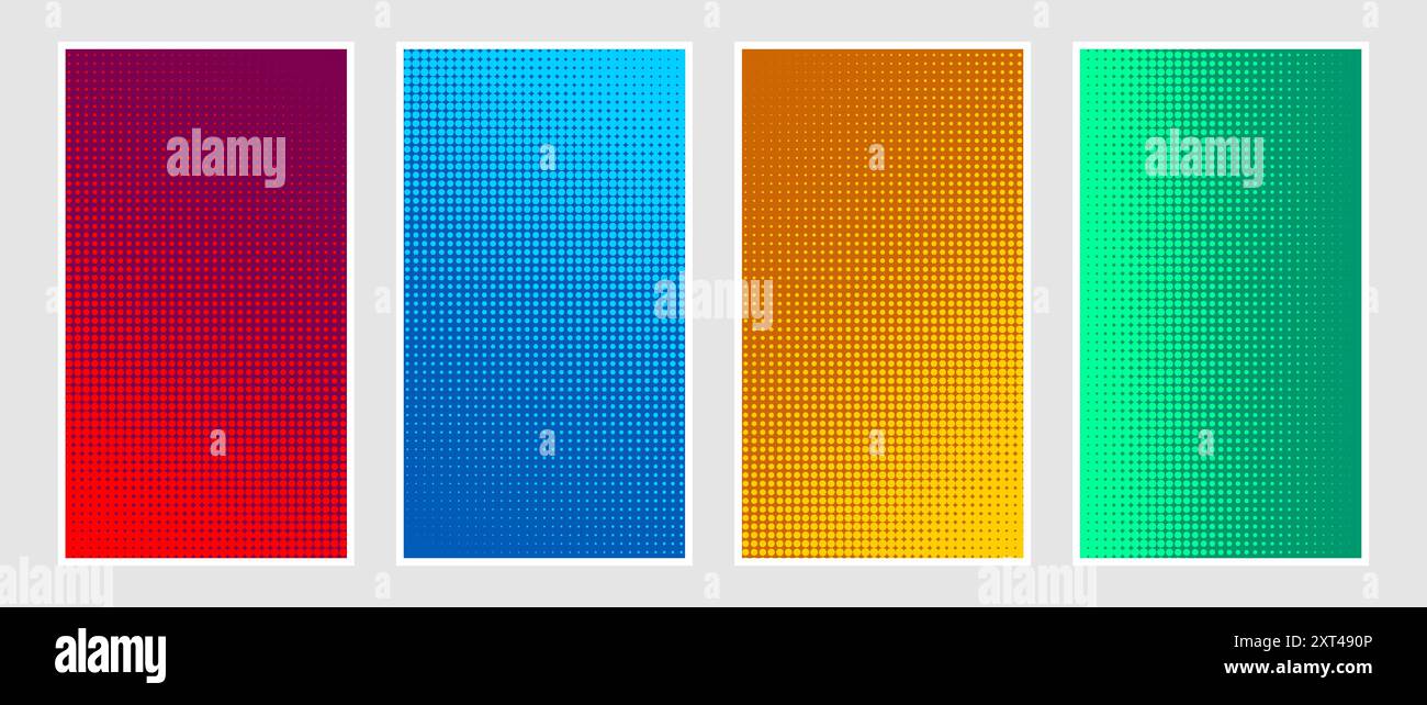 set of halftone banners. design templates. Vector illustration Stock ...
