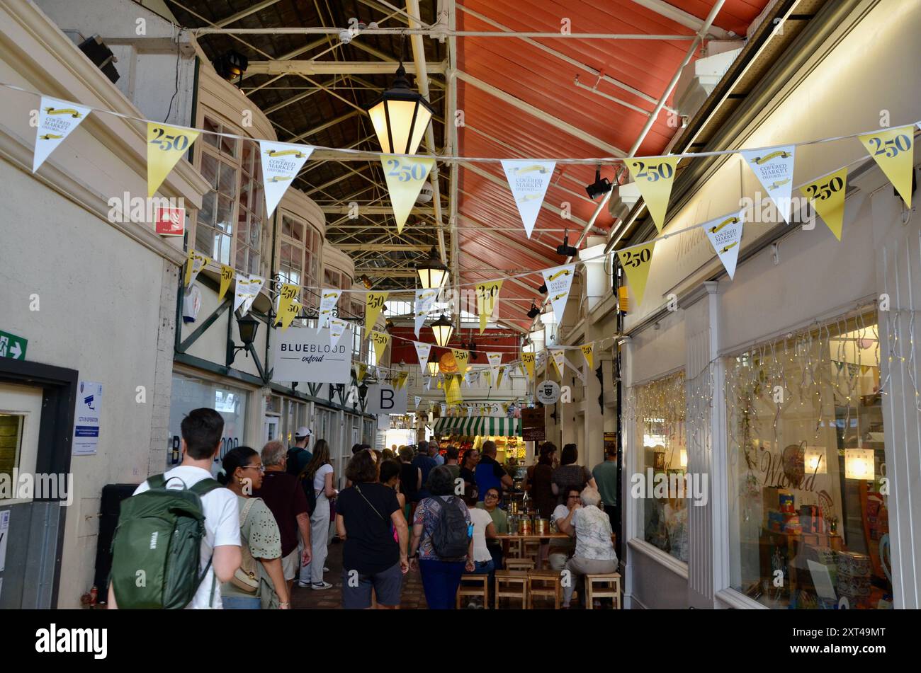 Oxford Covered Market market street oxfordshire- inside with food ...