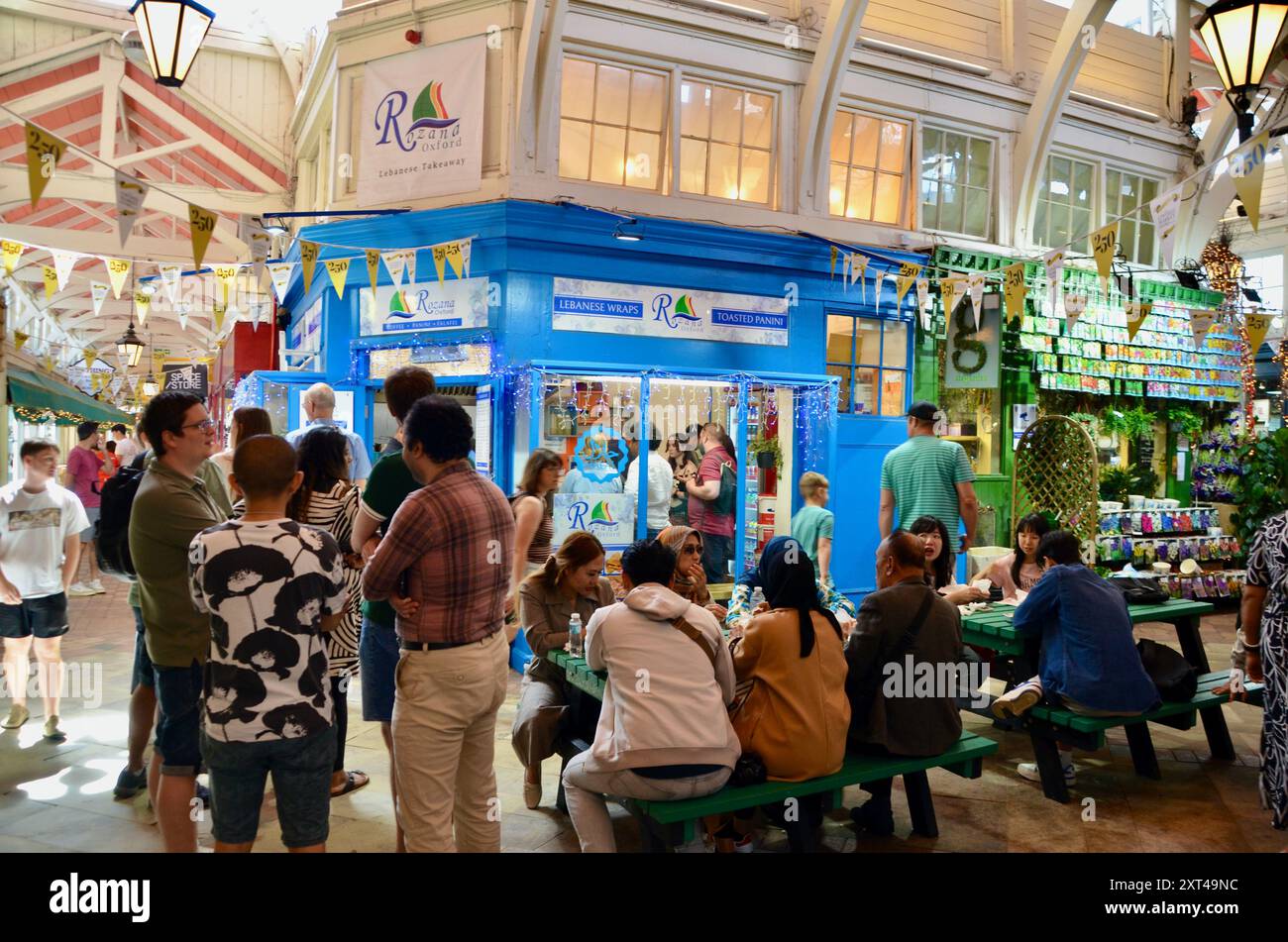 Oxford Covered Market market street oxfordshire- inside with food ...