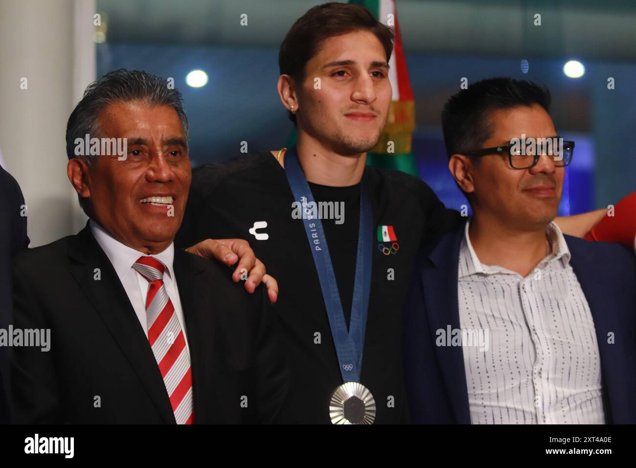 Mexico City, Mexico. 12th Aug, 2024. Mexican Boxer Marco Verde poses ...