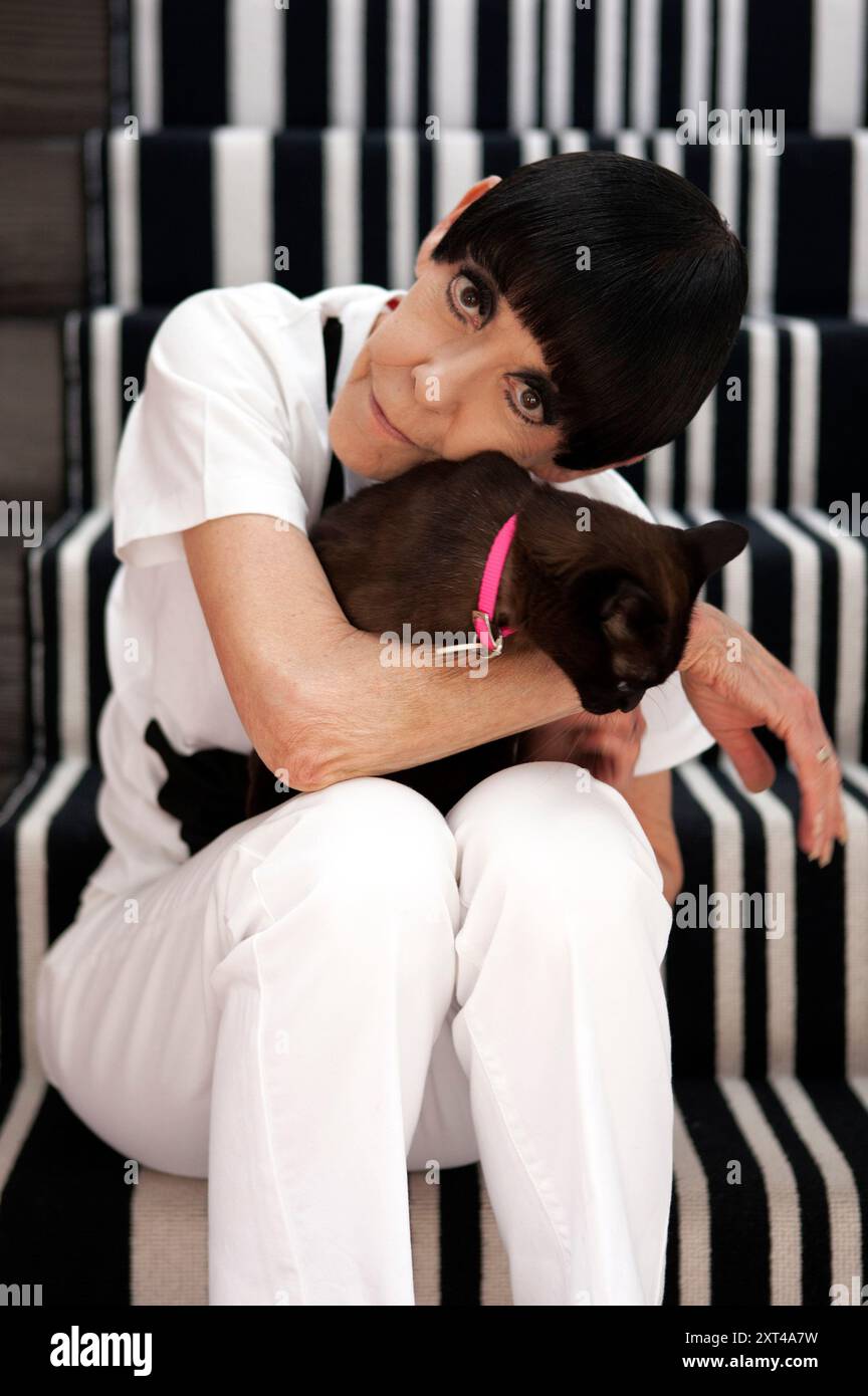 Model and muse Peggy Moffitt at her Los Angeles home in June of 2012 ...