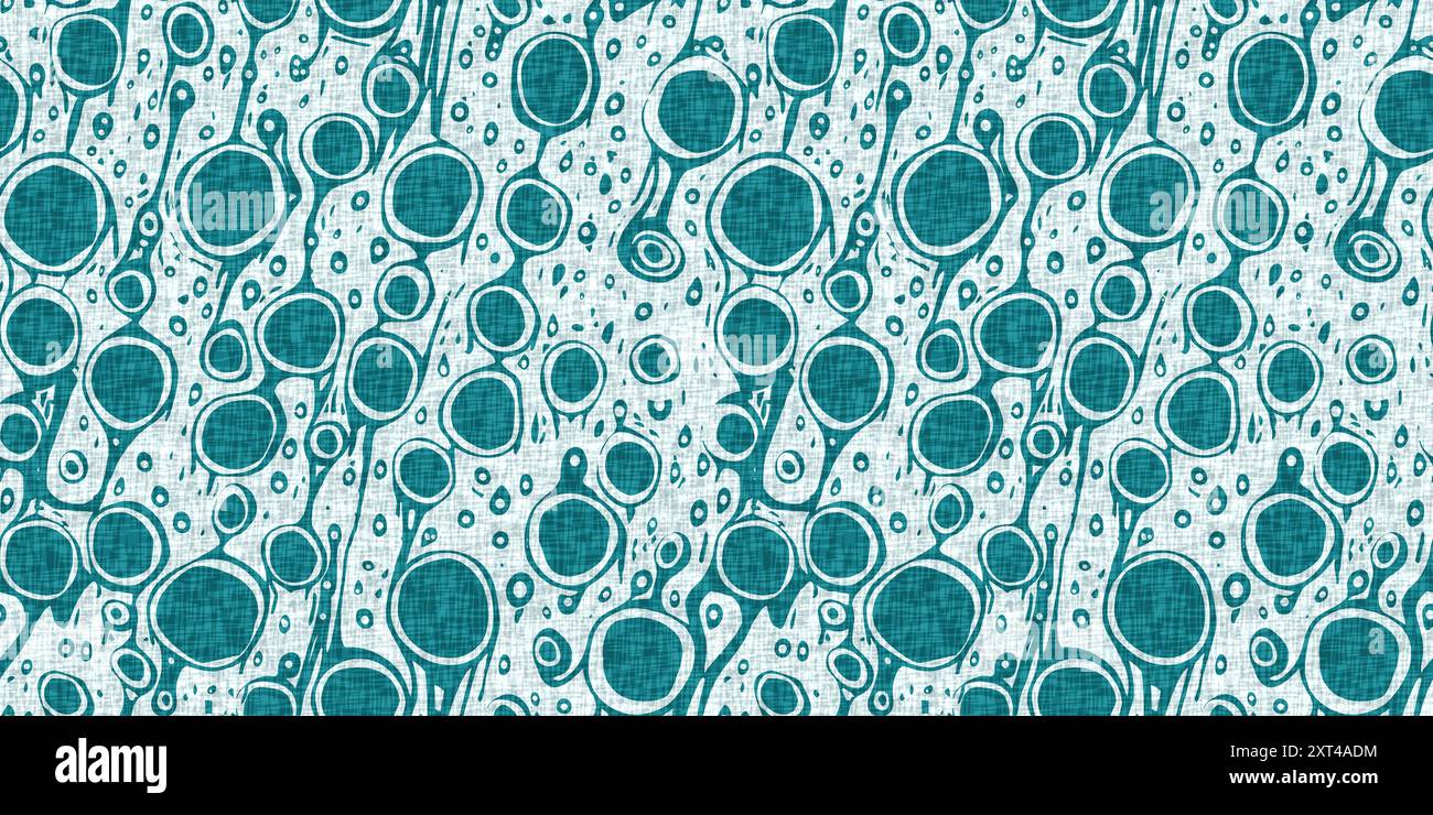 Turquoise water bubbles circle dot seamless texture border pattern ...
