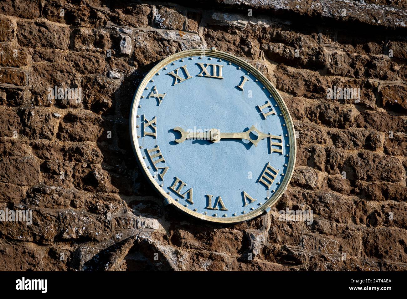 The clock on St. Mary the Virgin Church, Pillerton Hersey, Warwickshire ...