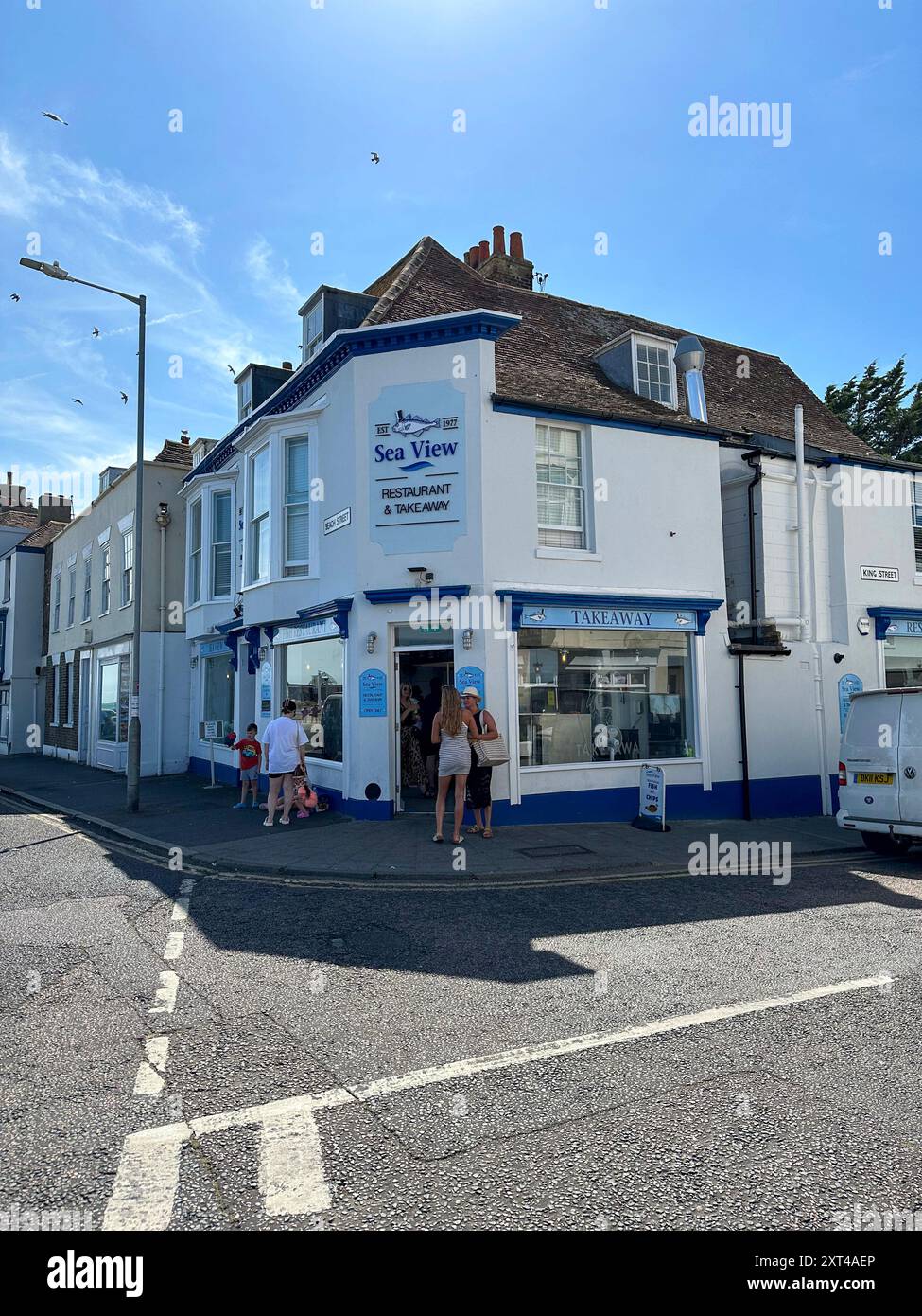 Sea View fish and chip shop, Beach Street, Deal, Kent Stock Photo - Alamy