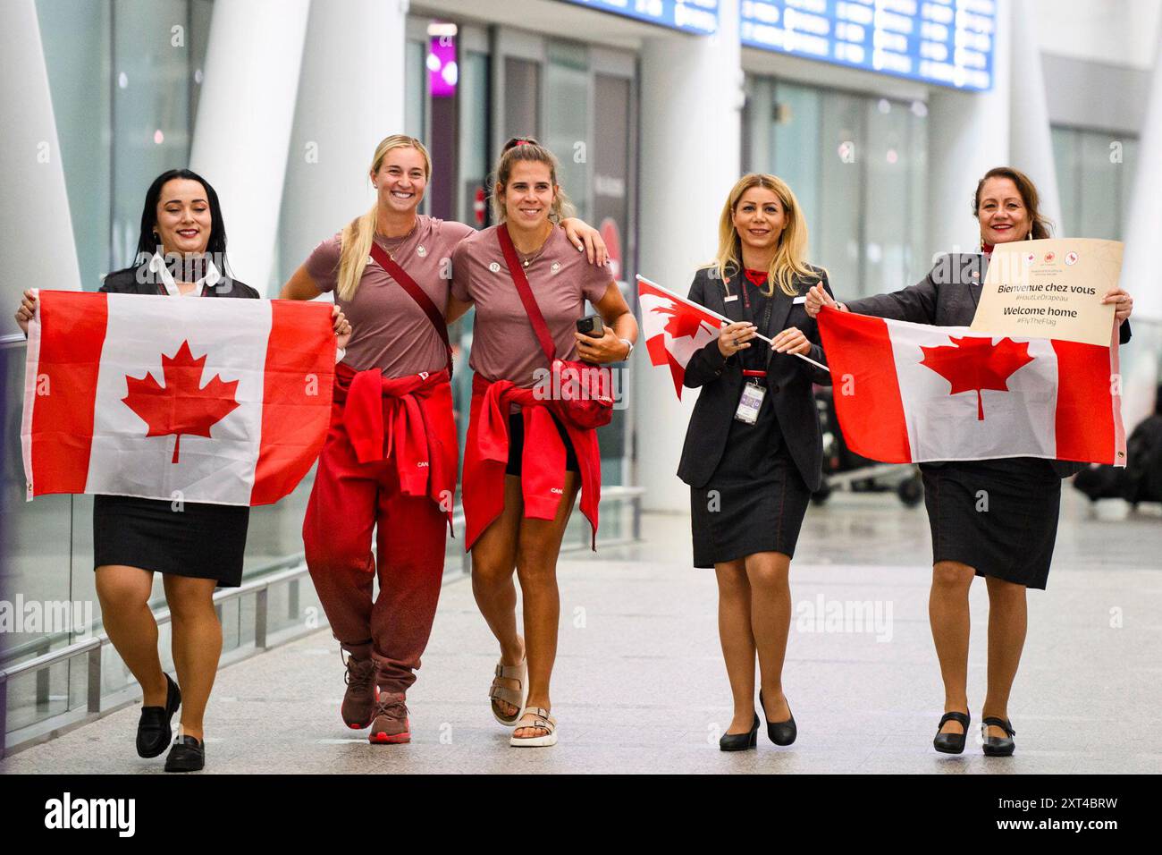 Toronto, Canada. 12th Aug, 2024. Olympic rowers Kristen Siermachesky ...