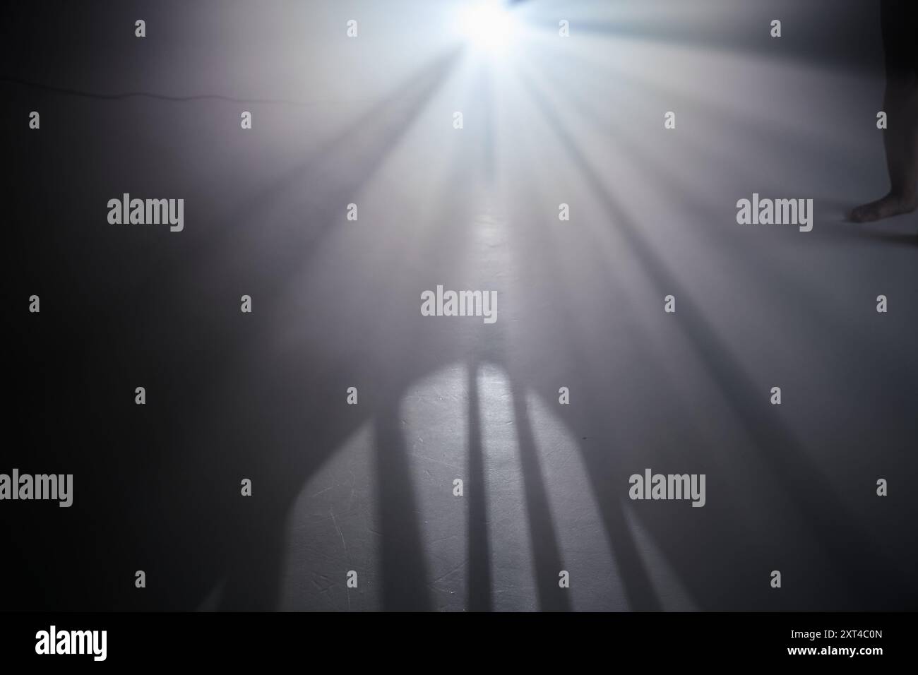 Abstract solar glare, digital glare, rainbow glare on a black ...