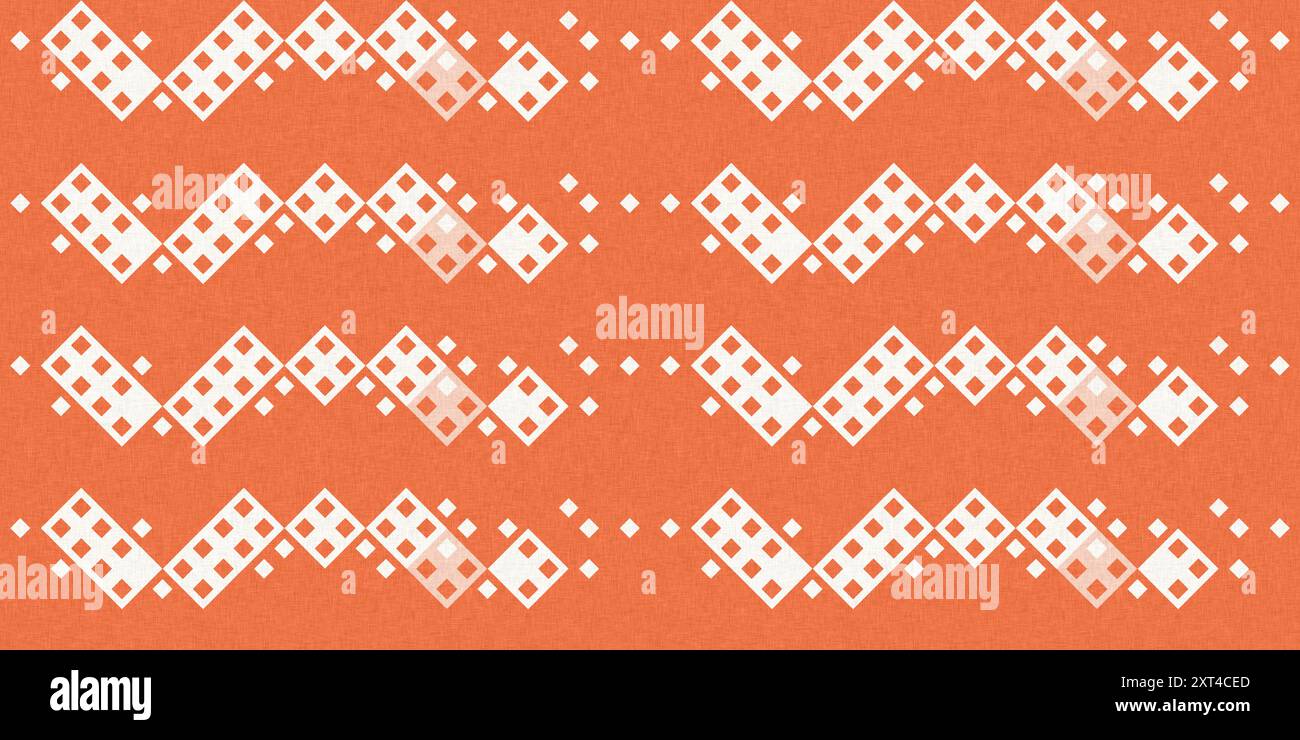 Simple glitch geometric seamless abstract border with playful woven ...