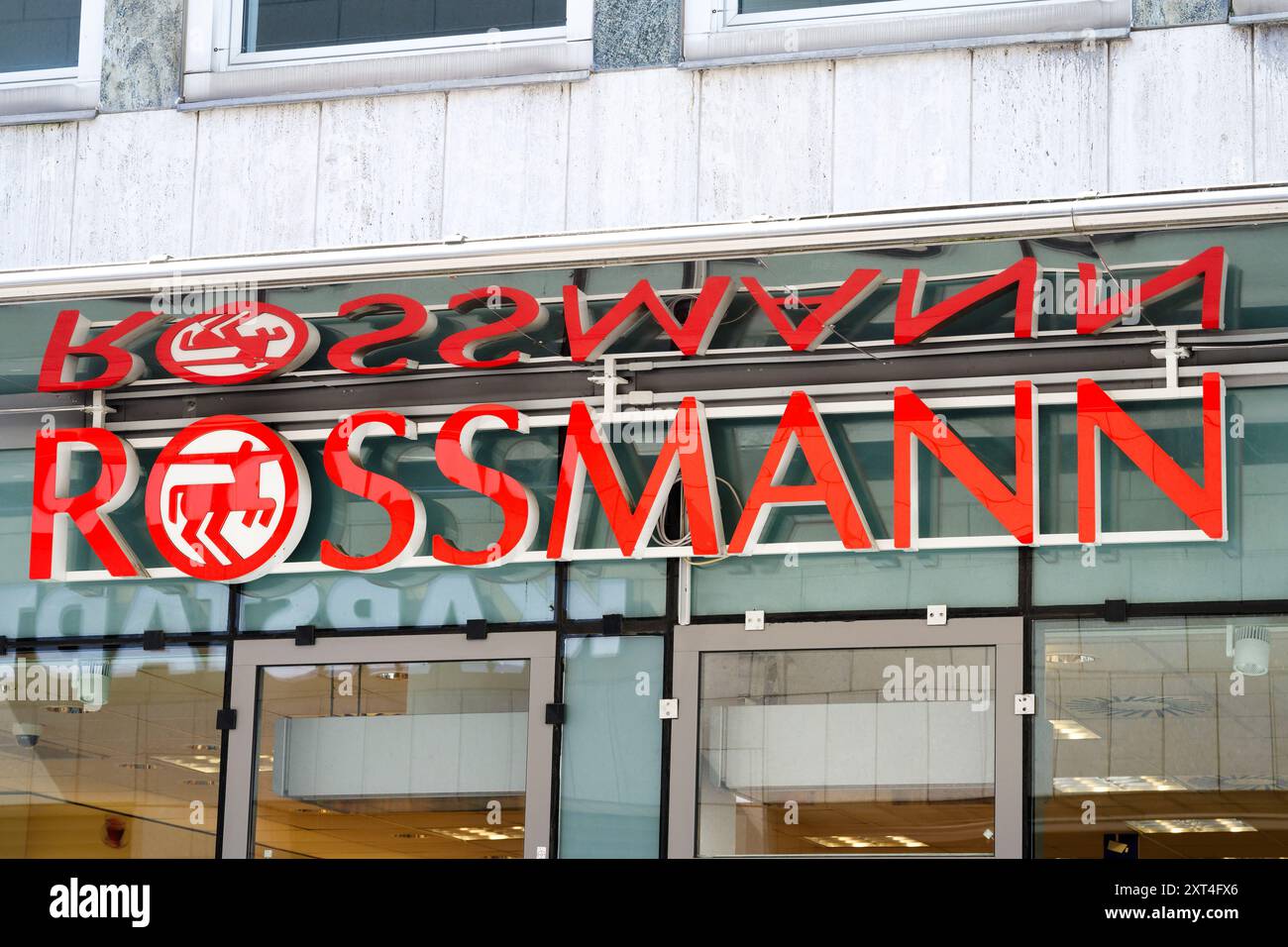 Cologne, Germany, August 12, 2024: Rossmann advertising sign at a ...
