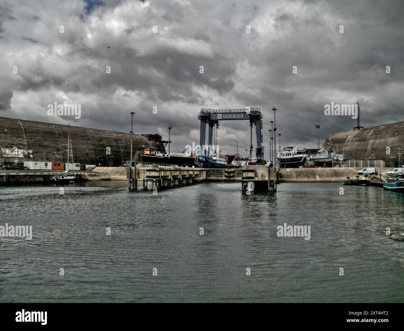 Lorient, France - May 28th 2010 : A kind of square crane, probably a ...