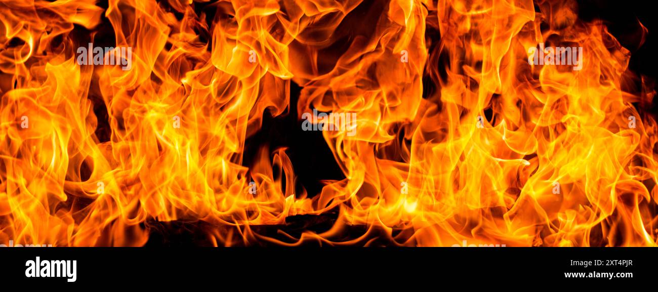 Fire flame texture for banner background. Burning fire lights. Burning ...