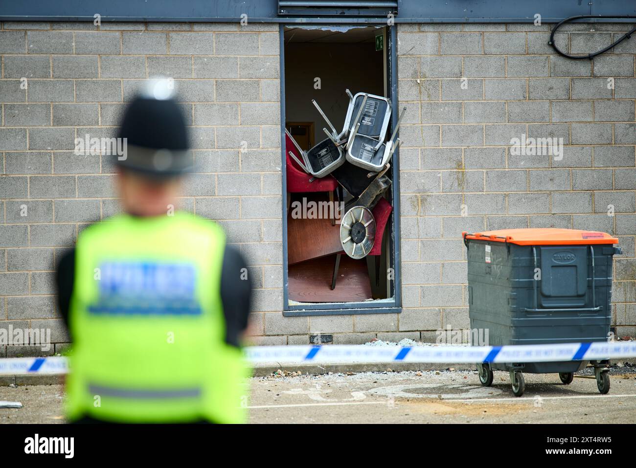 The aftermath of the violence at Holiday Inn Express Rotherham ...