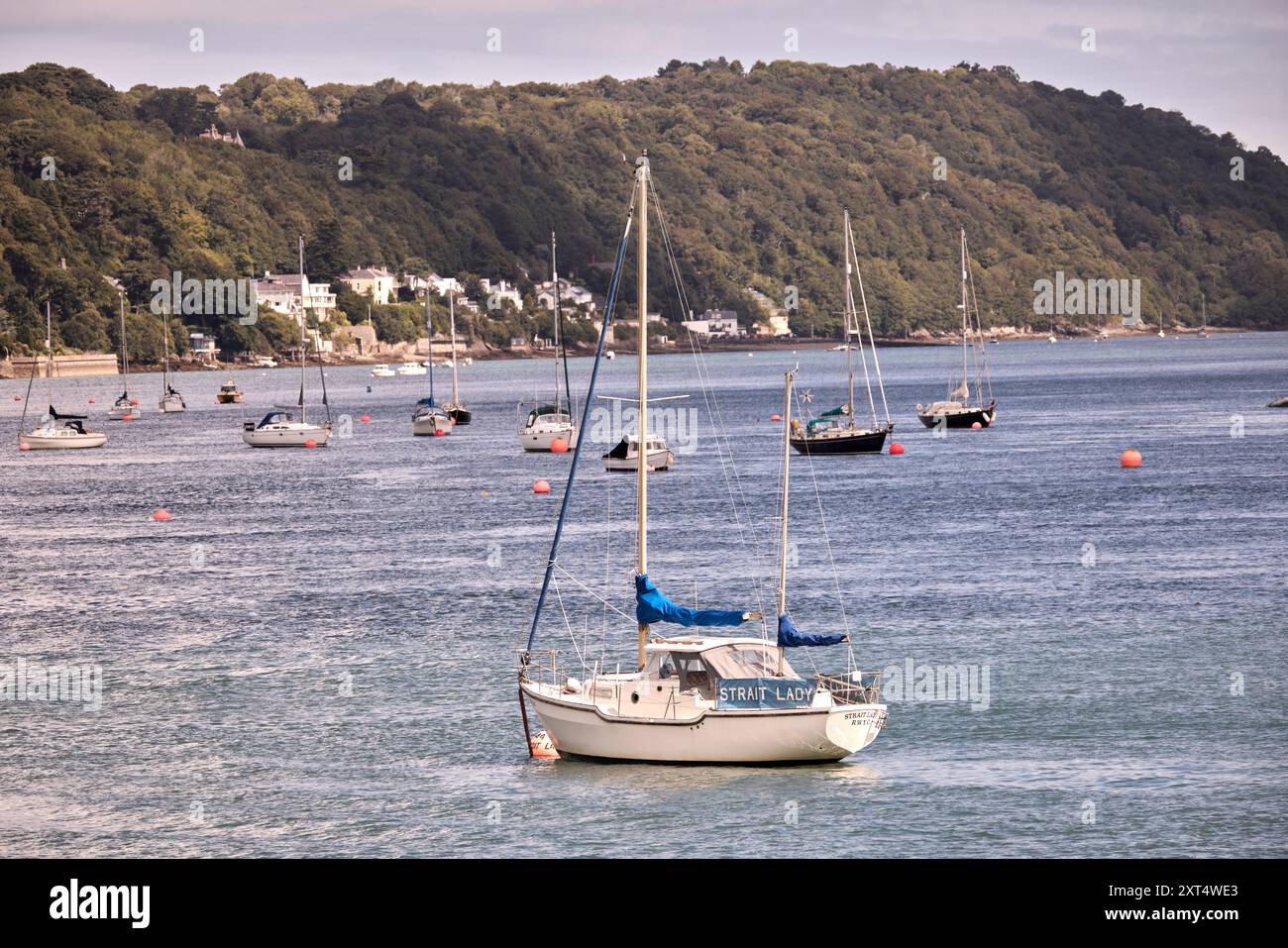Menai Bridge area Menai Strait Stock Photo - Alamy