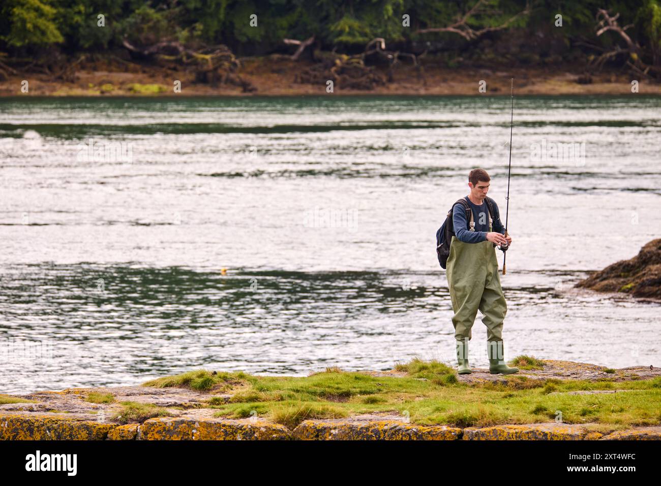 Menai Bridge area Menai Strait Stock Photo - Alamy
