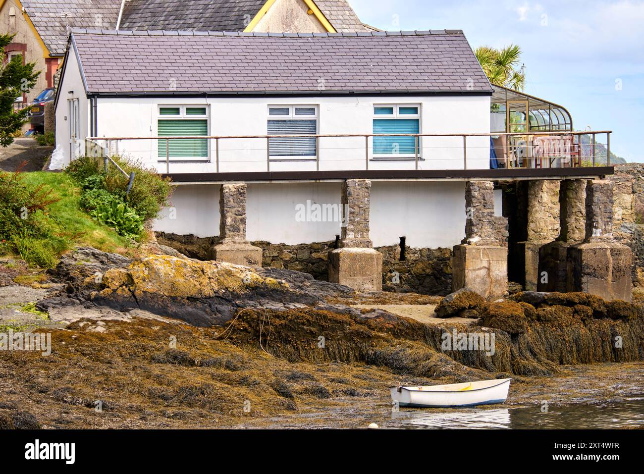 Menai Bridge area Menai Strait Stock Photo - Alamy