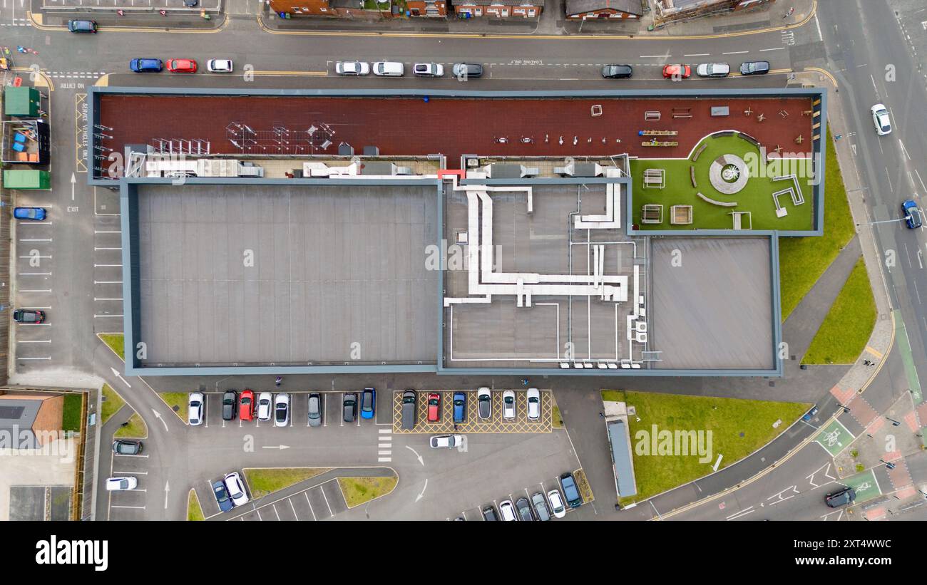 Aerial, Denton, Tameside, Tameside Wellness Centre, Leisure centre ...