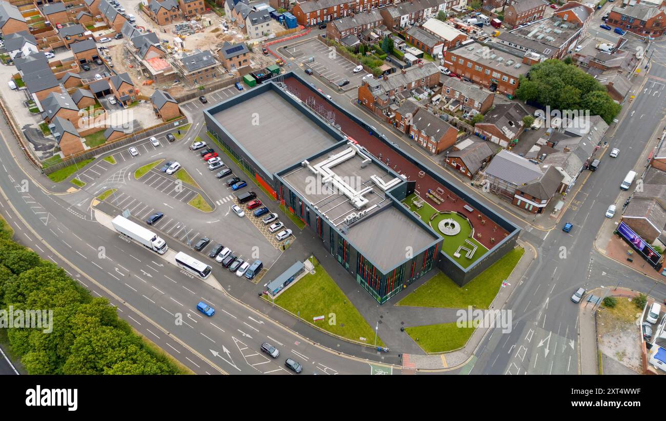 Aerial, Denton, Tameside, Tameside Wellness Centre, Leisure centre ...