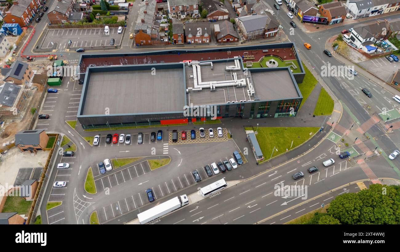 Aerial, Denton, Tameside, Tameside Wellness Centre, Leisure centre ...