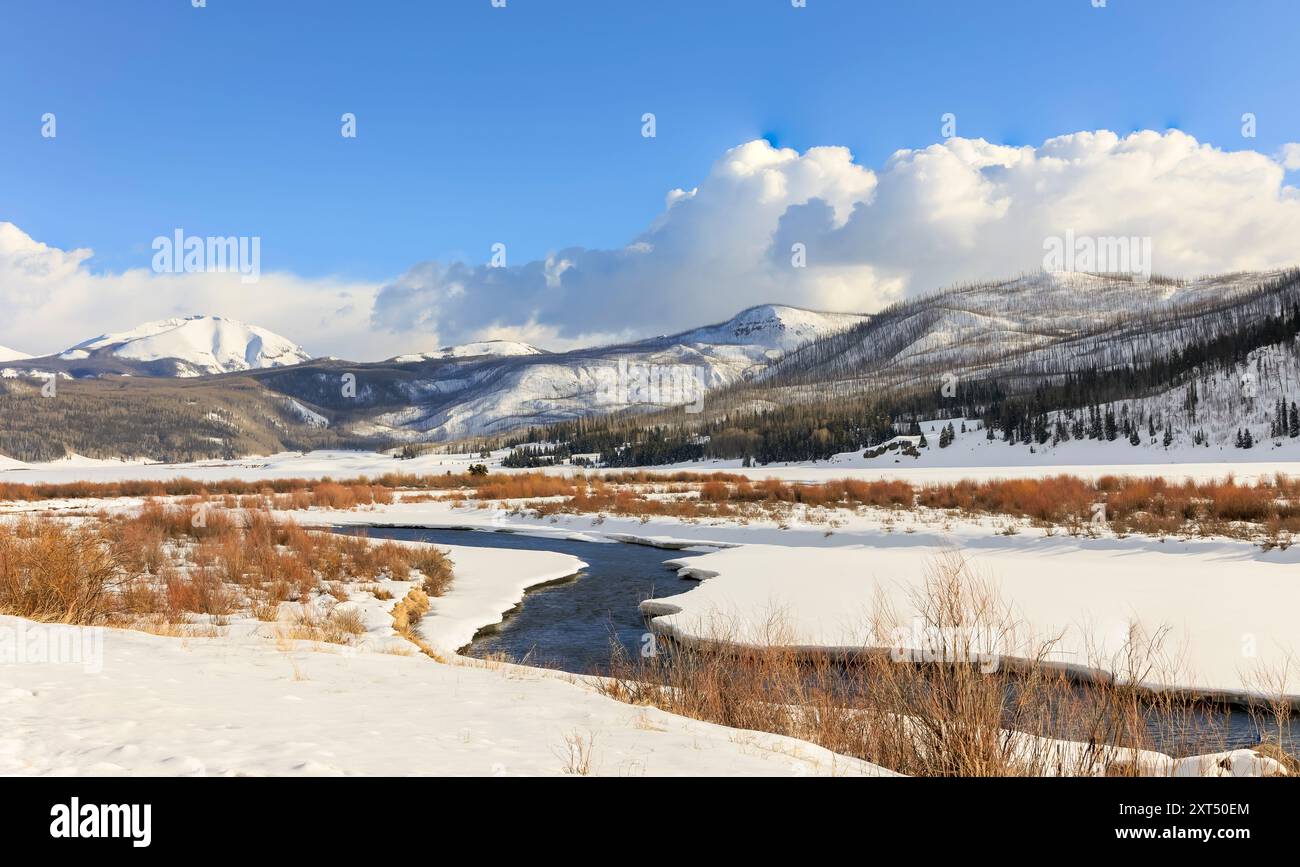 The Rio Grande River and the San Juan Mountains near Creede, Colorado ...