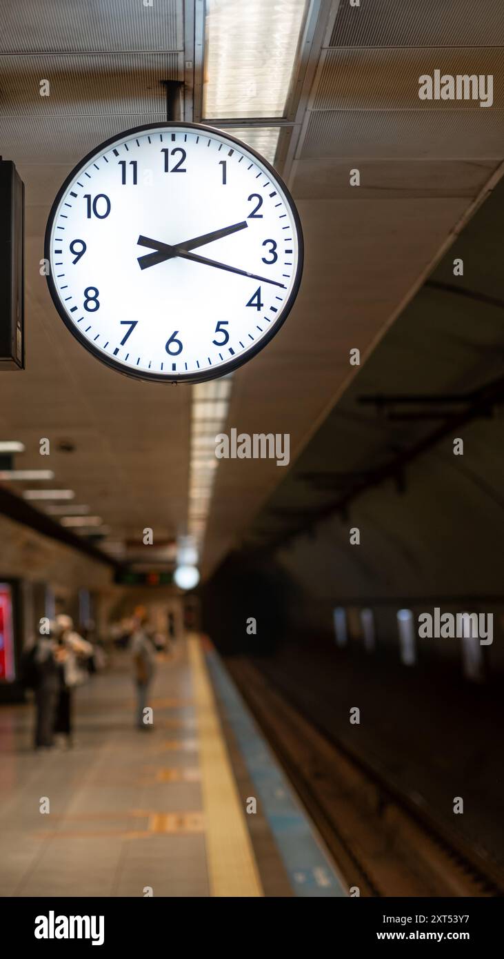Round the clock in the subway subway station at train station for watch ...