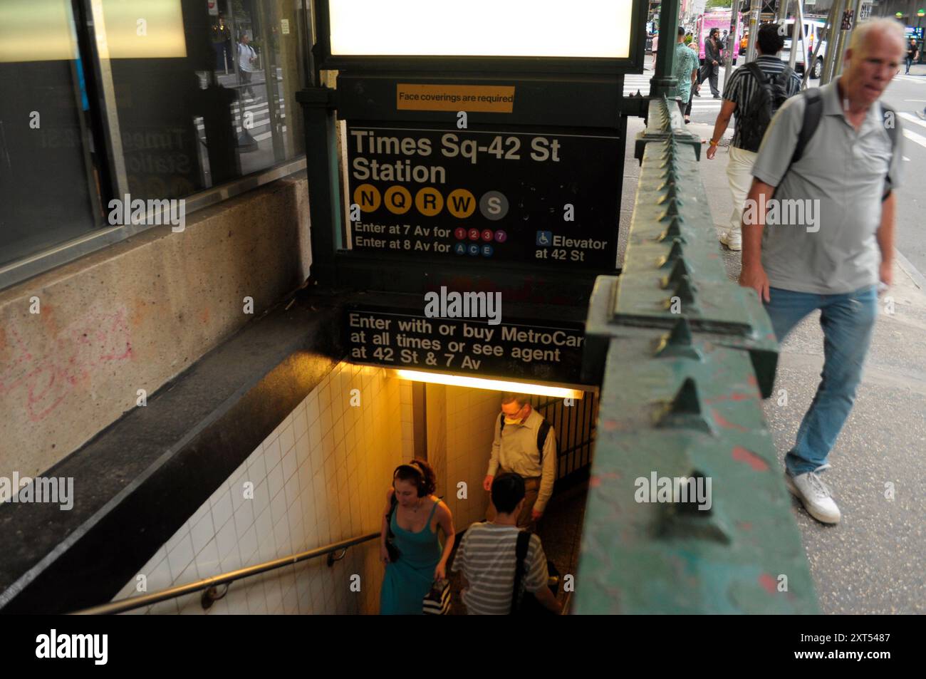 The Times Square, 42nd Street subway station is seen in Manhattan, New ...