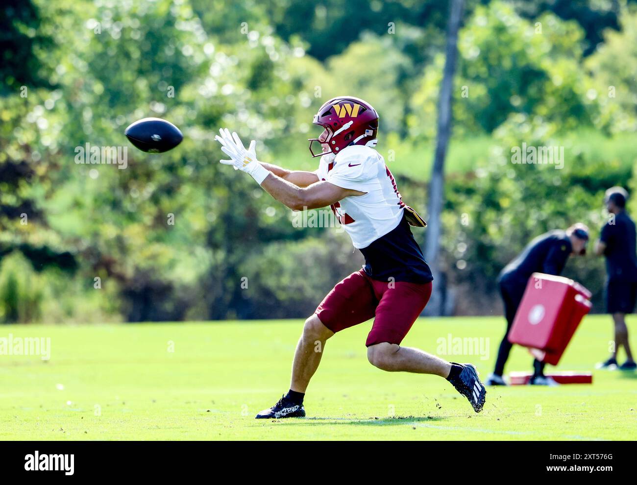Washington Commanders wide receiver Luke McCaffrey (12) participating ...