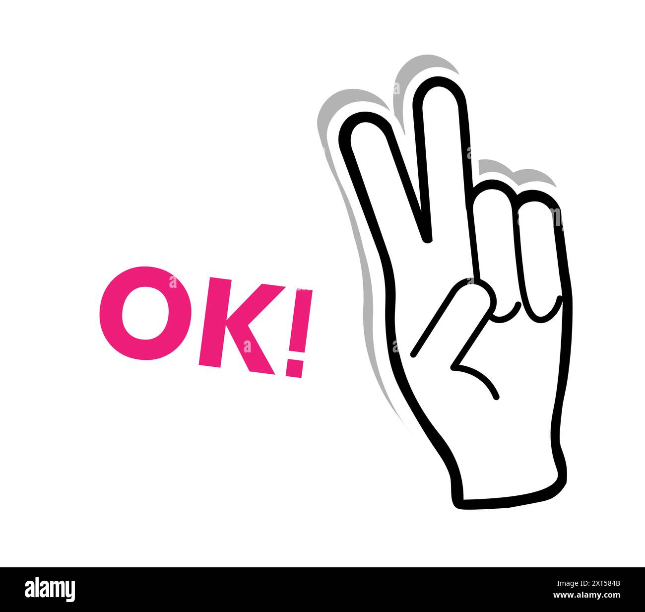 ok. Up hand. Gesture. Vector illustrations for websites, posters ...