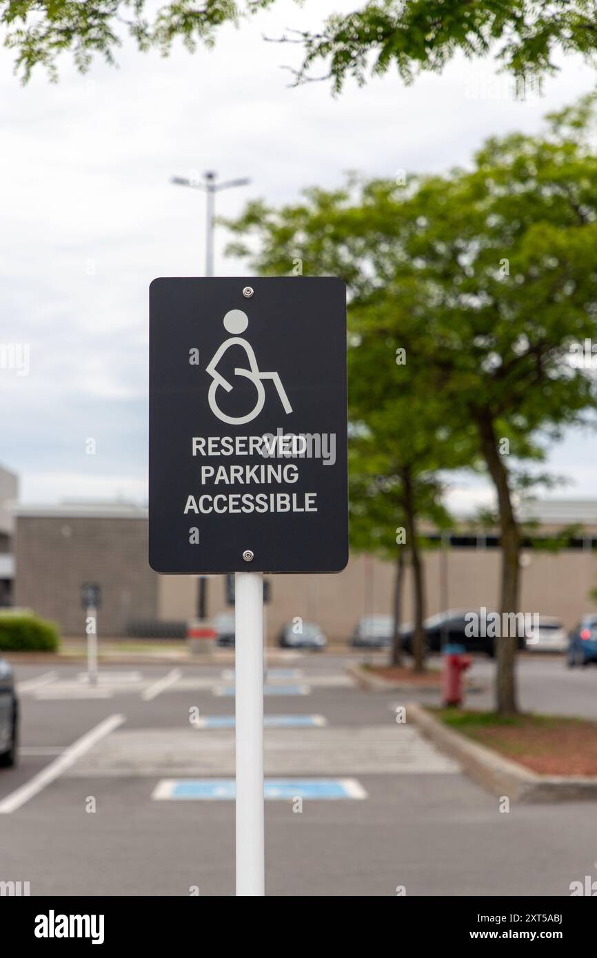 Kanata, Canada - June 2, 2024: Parking spot by permit only for people ...