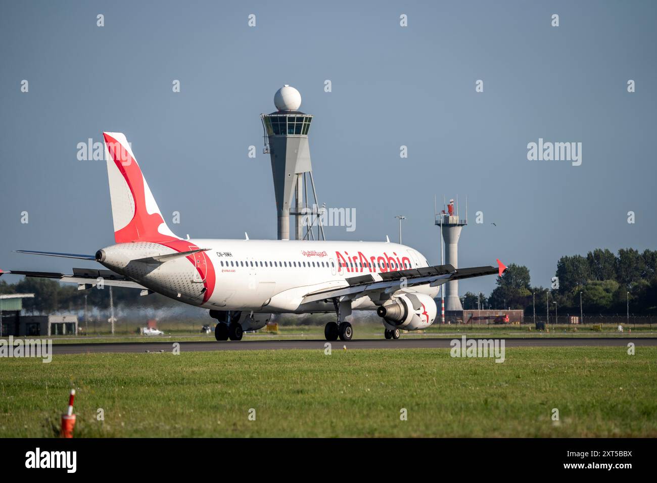 Airarabia aircraft after landing at Amsterdam Schiphol Airport ...