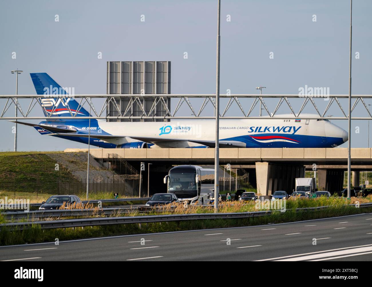 Amsterdam Schiphol Airport, Silk Way West Airlines, Boeing 747-4R7F ...