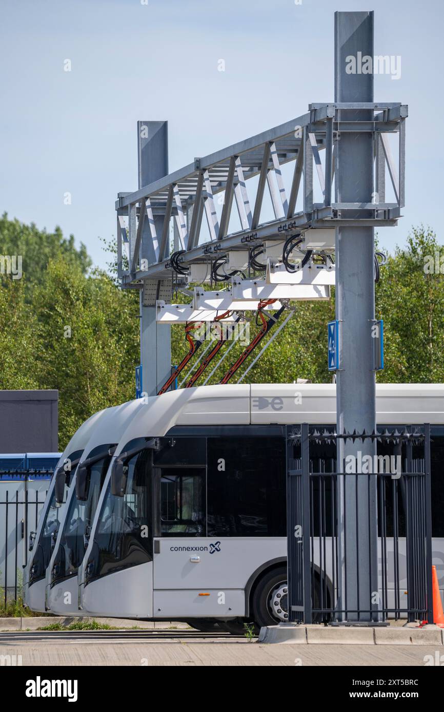 Fast charging station for electric buses at Amsterdam Schiphol Airport ...