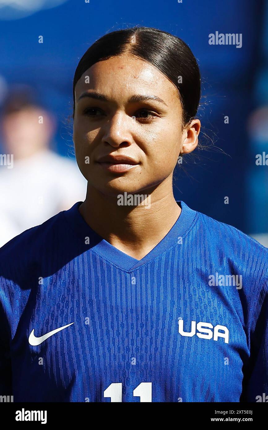 Paris, France. 10th Aug, 2024. Sophia Smith (USA) Football/Soccer ...
