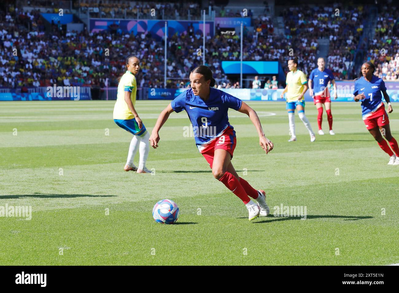 Paris, France. 10th Aug, 2024. Mallory Swanson (USA) Football/Soccer ...