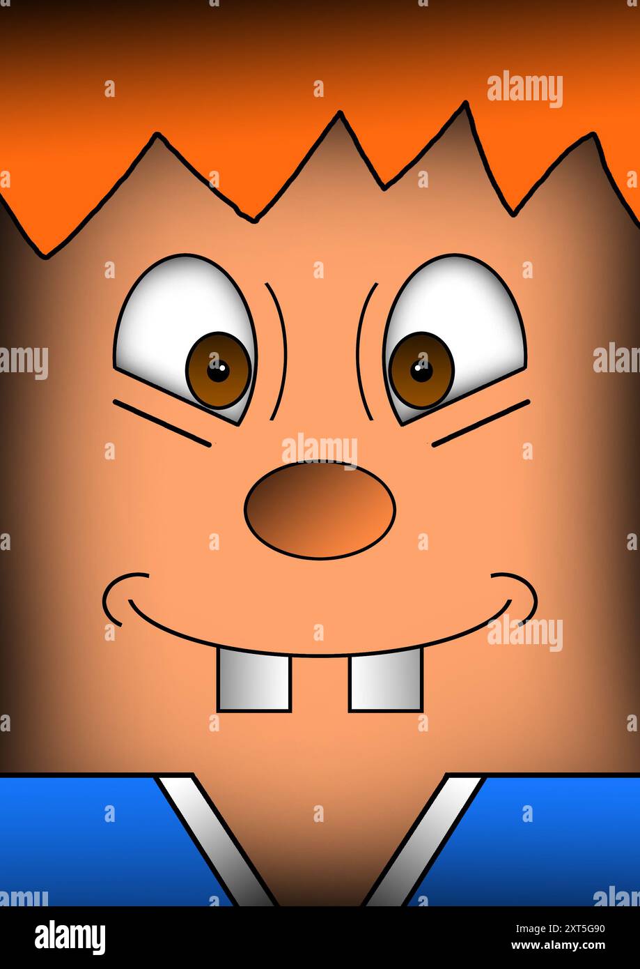 Funny Cartoon Face Stock Photo - Alamy