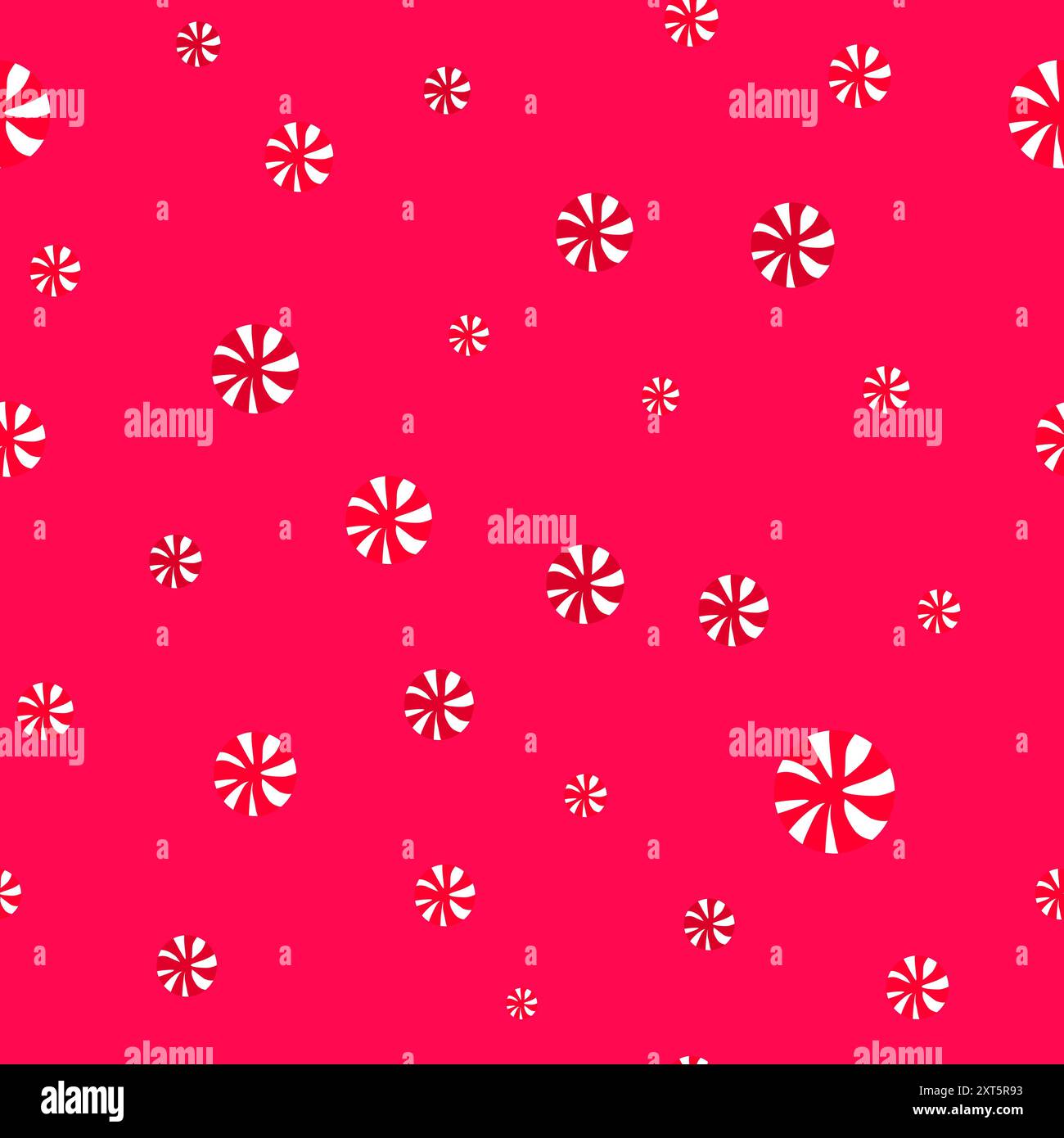 Seamless confetti pattern of red candies on a red background Stock ...
